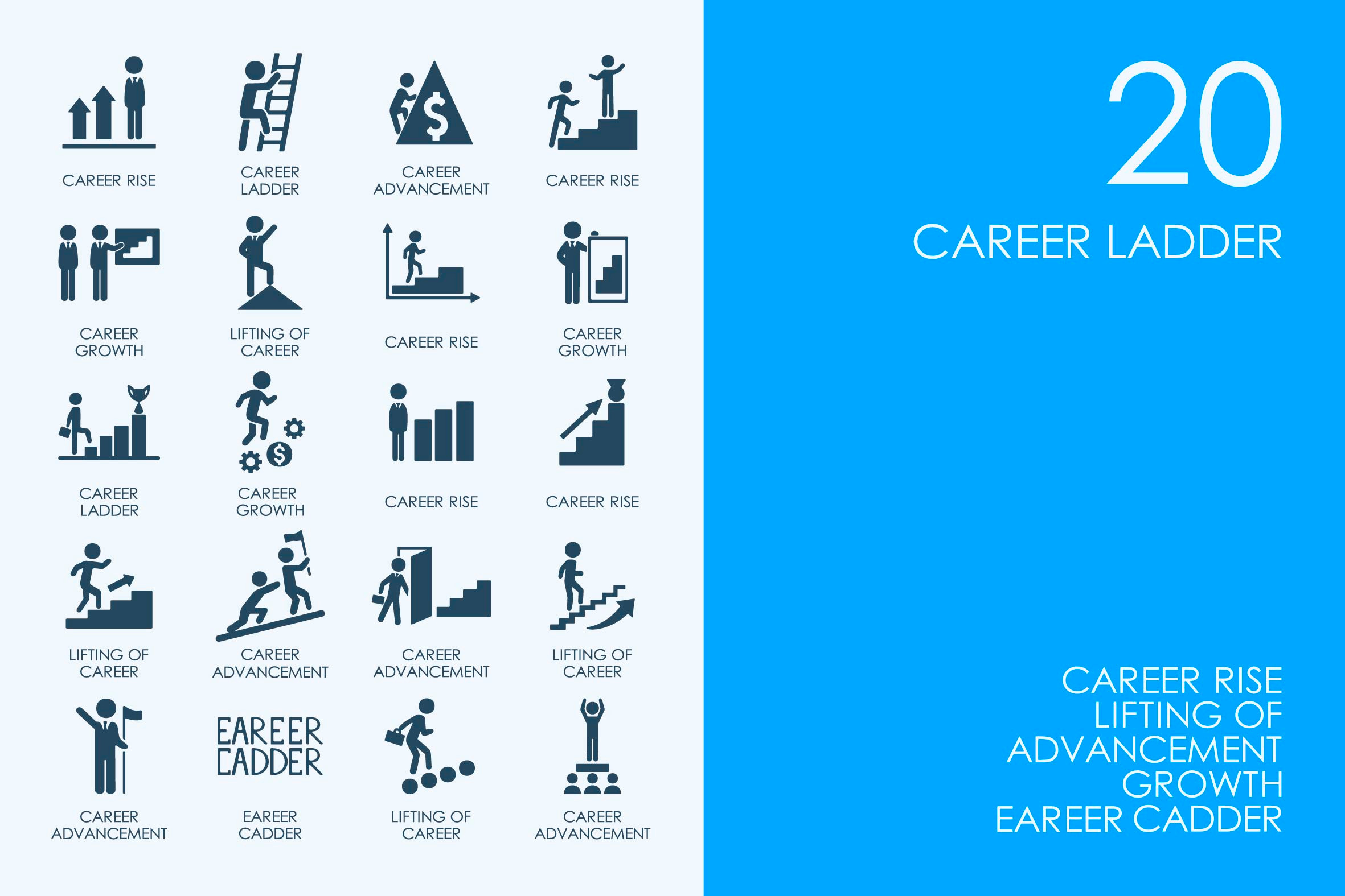Career ladder icons, an Icon by Palau