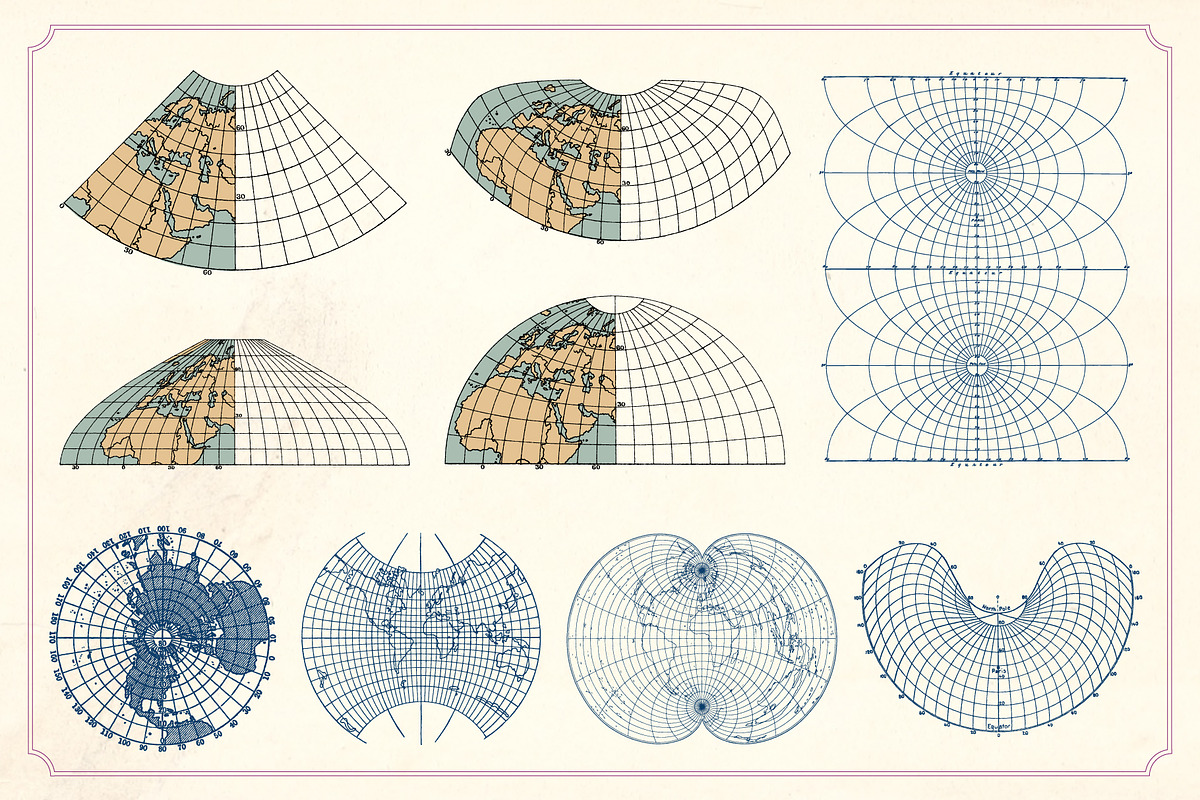 Vintage Maps and Grids, an Object Graphic by Mr Vintage