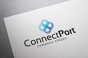Connect Port Logo, a Branding & Logo Template by EmilGuseinov