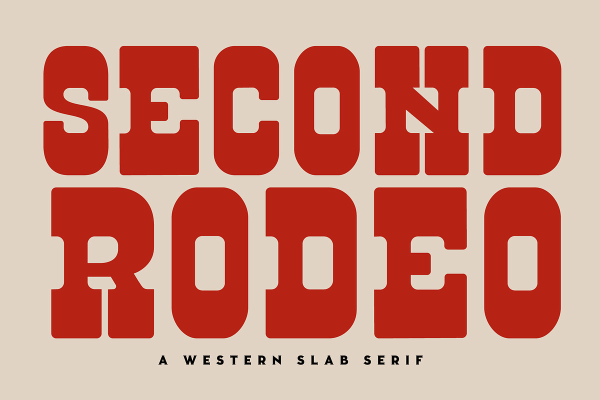 Second Rodeo, a Slab Serif Font by Loudoun Design Co.