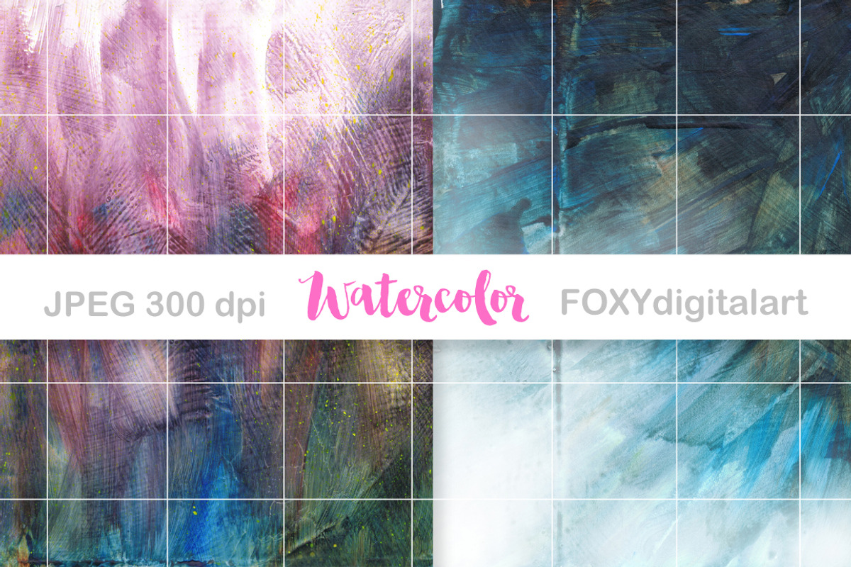 Watercolor Digital Paper Pack, a Texture Illustration by FOXYdigitalart