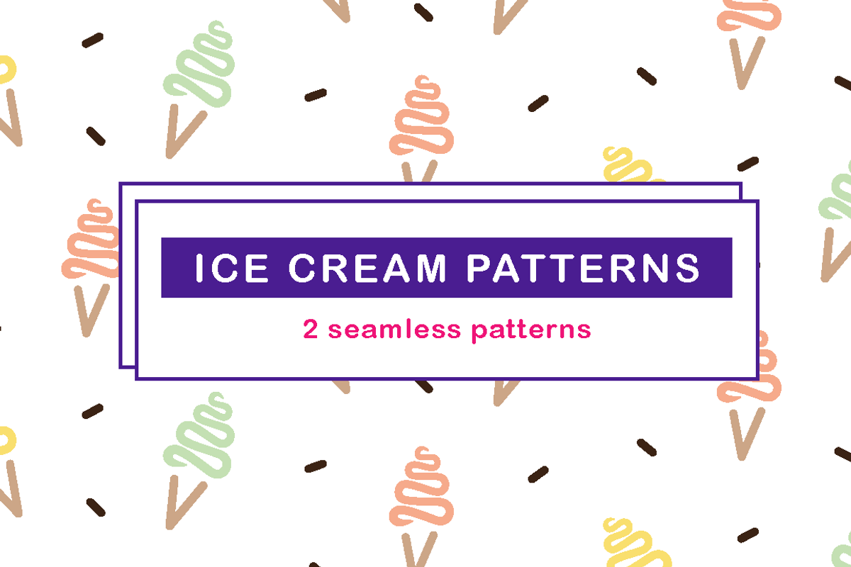 Ice cream pattern bundle, a Pattern Graphic by Super Chouette Studio