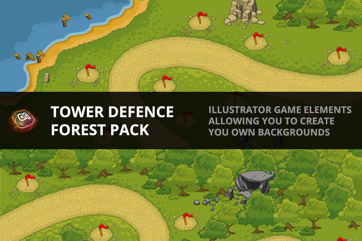Tower Defence - Forest Pack 1, an Illustration by quicky