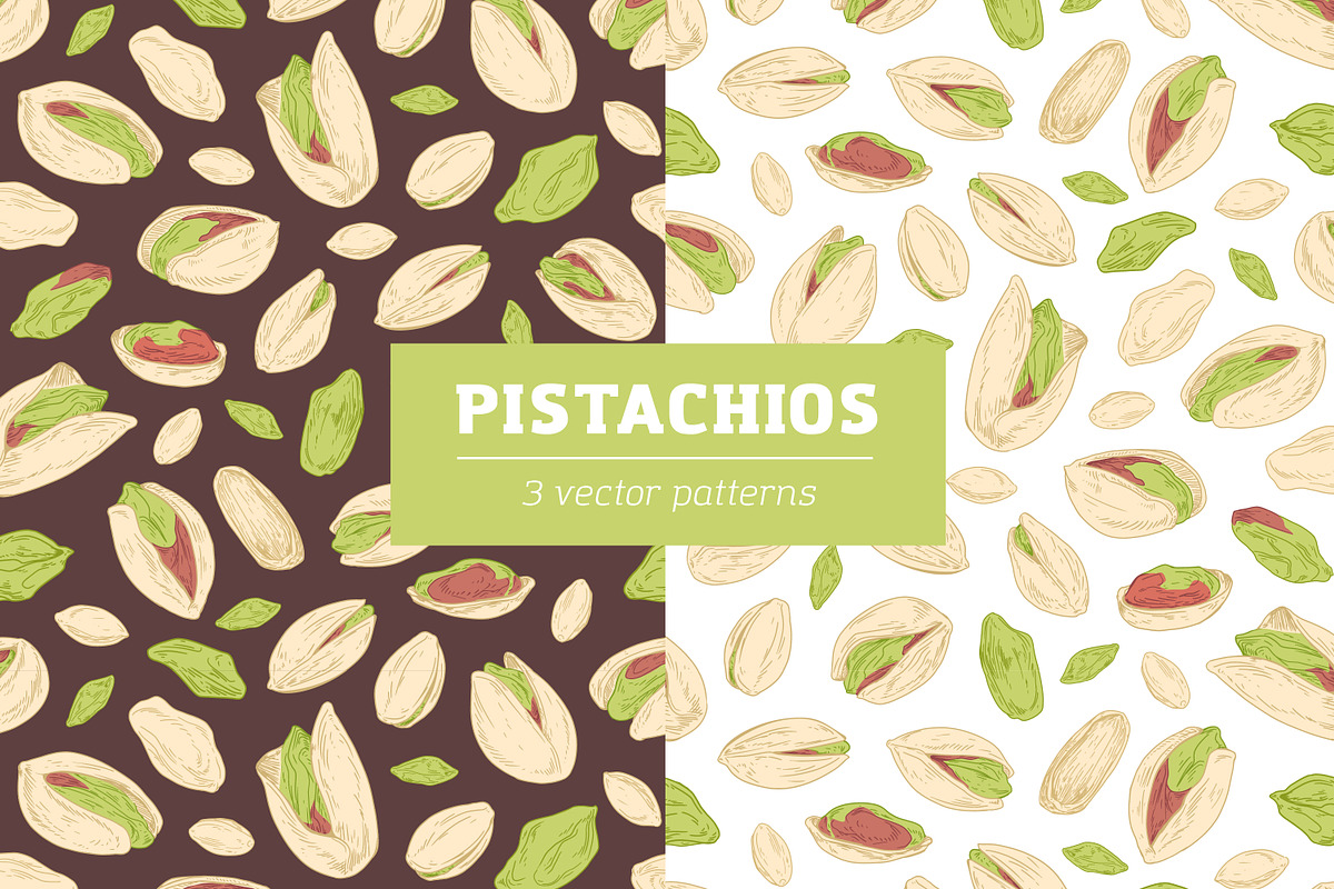 Pistachio nuts seamless patterns, a Pattern Graphic by Good Studio ...