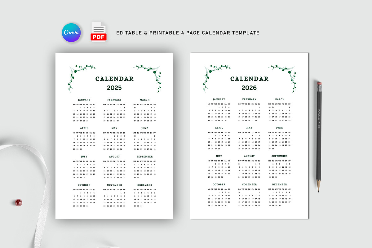 Calendar Template, a Stationery Template by Design Zone