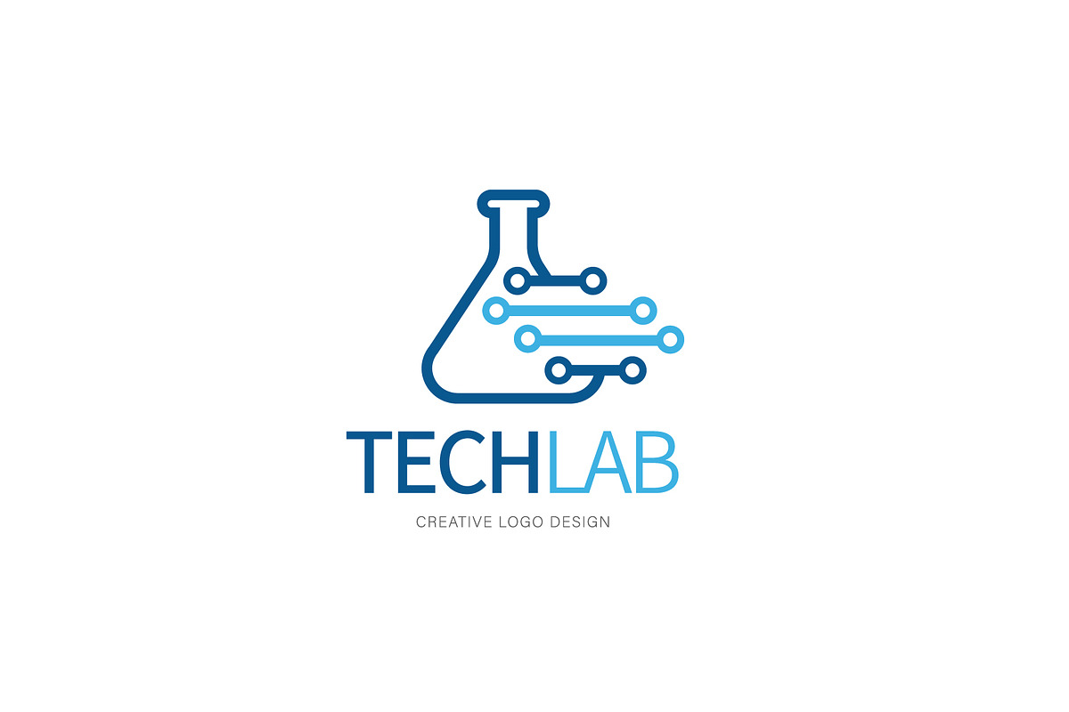 tech lab logo, a Branding & Logo Template by Logocreative | Creative Market