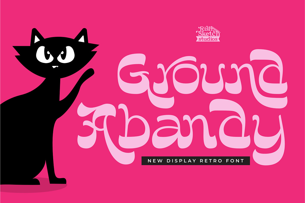 Ground Abandy - Retro Display Font, a Sans Serif Font by Rishsketch