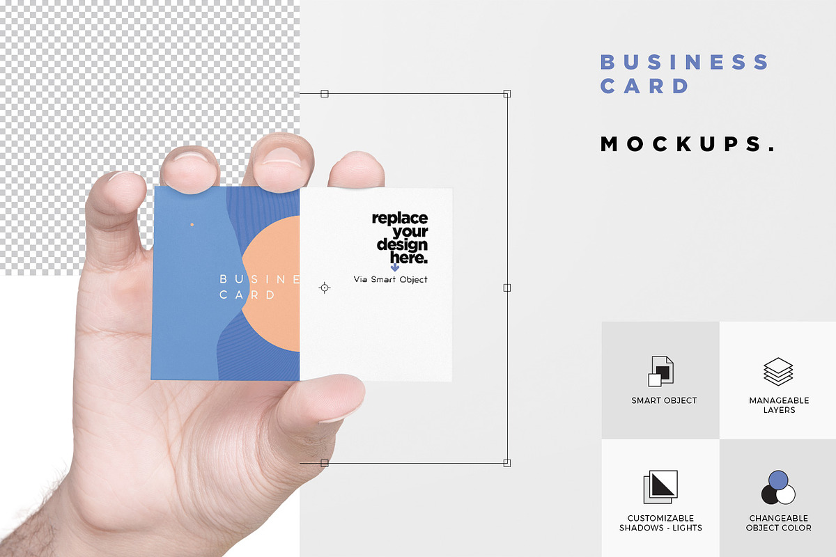 Business Card Mockups, a Product Mockup by GfxFoundry