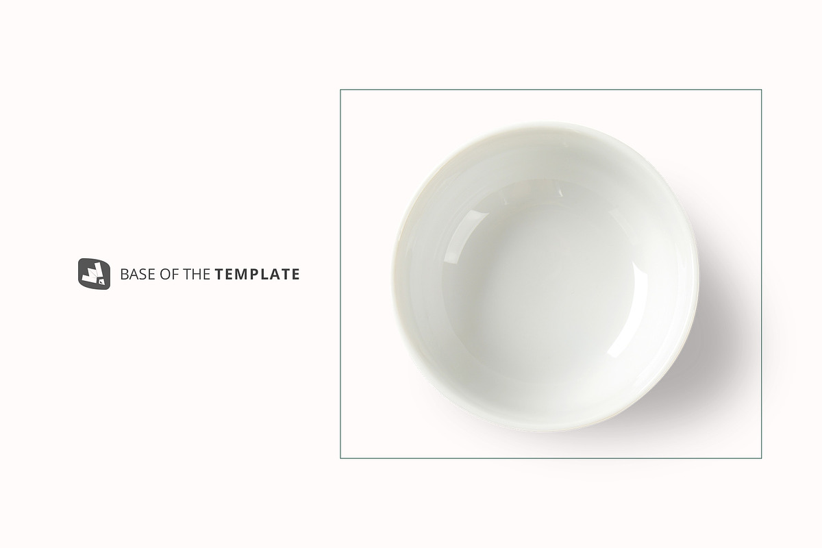 Top View Deep Ceramic Bowl Mockup, a Product Mockup by Designertale