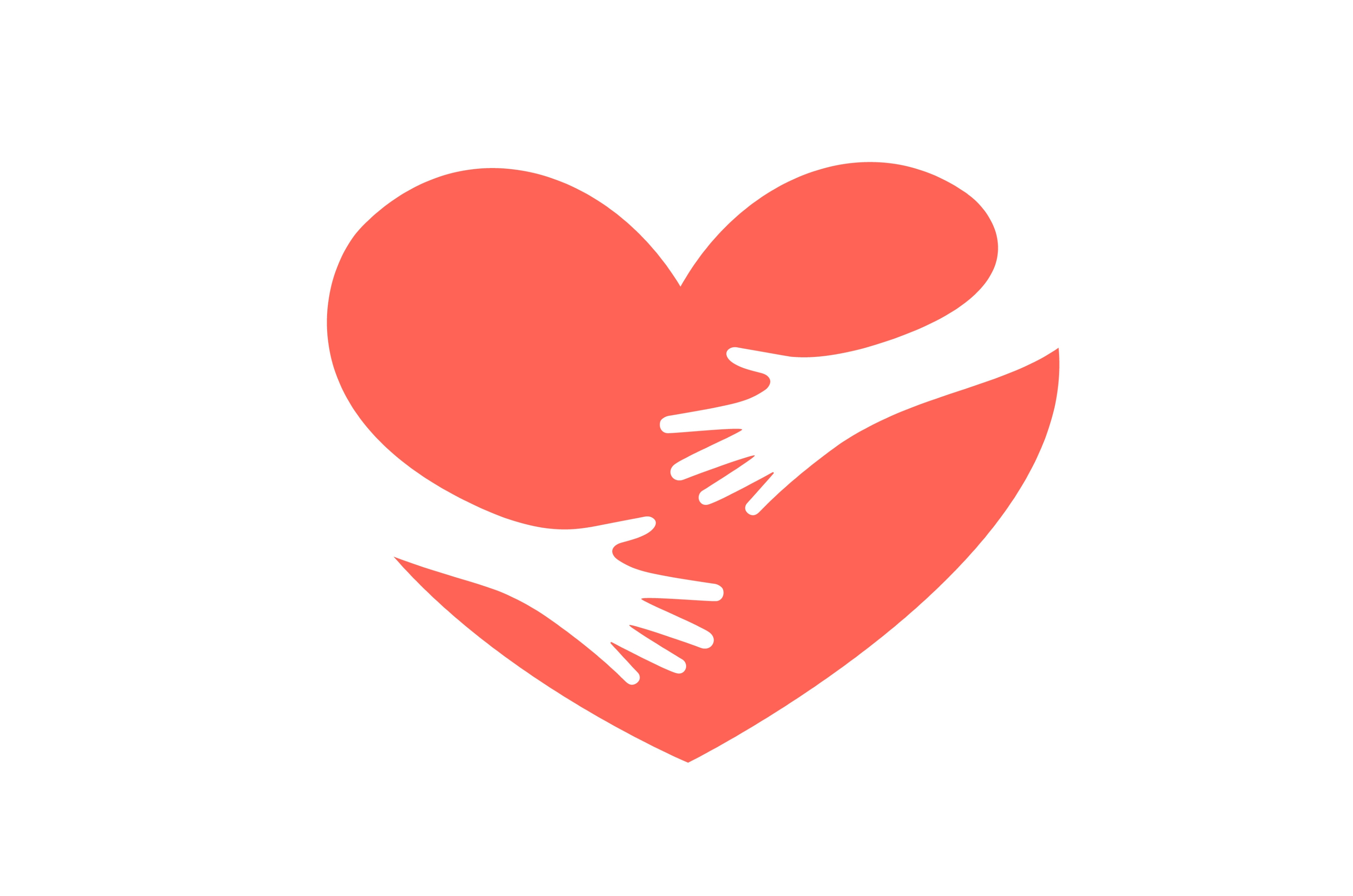 Hands hugging red heart. Hugs and, a Background Graphic by LadadikArt ...