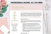 Resume Template in Blush Pink | Resume Templates ~ Creative Market