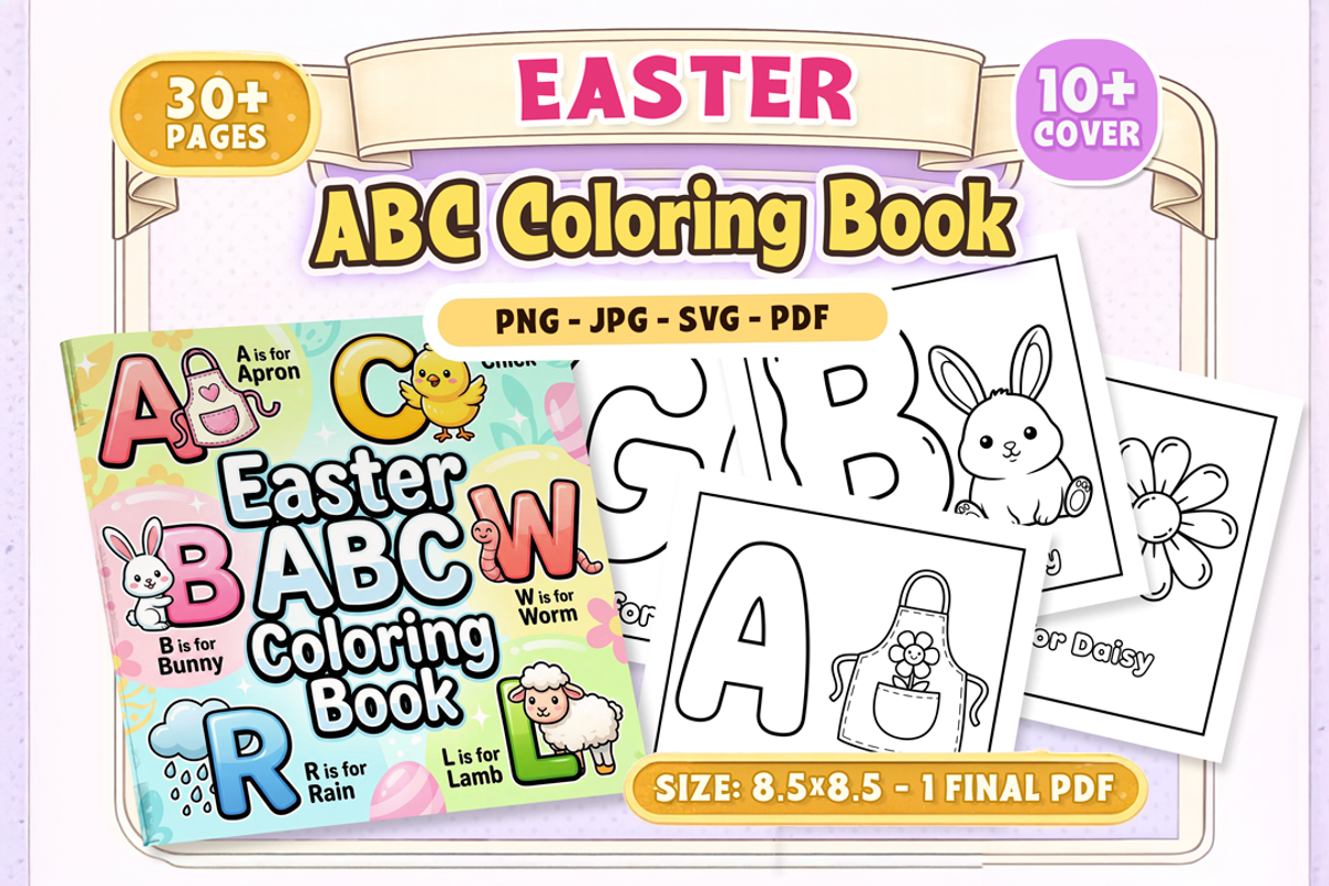 Easter ABC Coloring Book