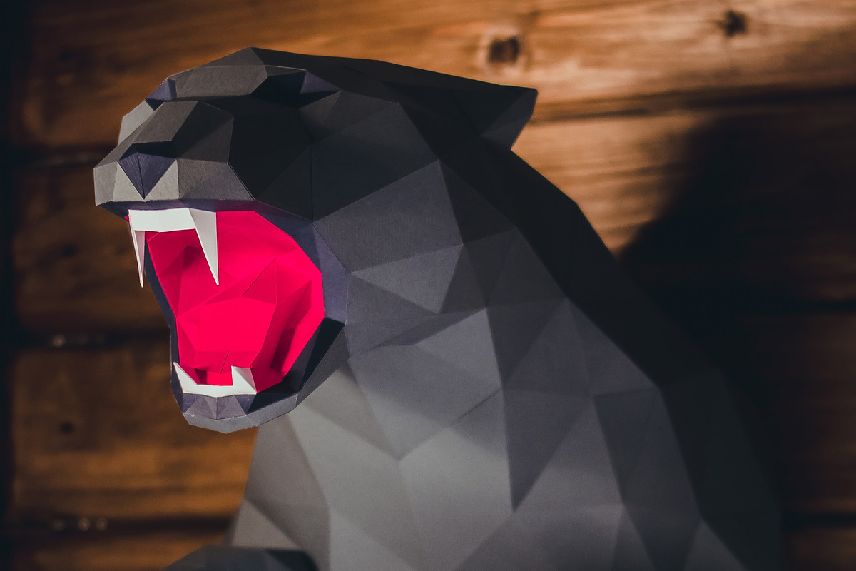 Diy Panther 3d Model Template A Templates Theme By Polyfish