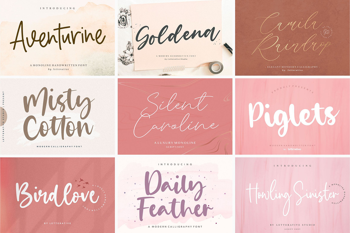 The Ultimate 50 Fonts Bundle! | Creative Market