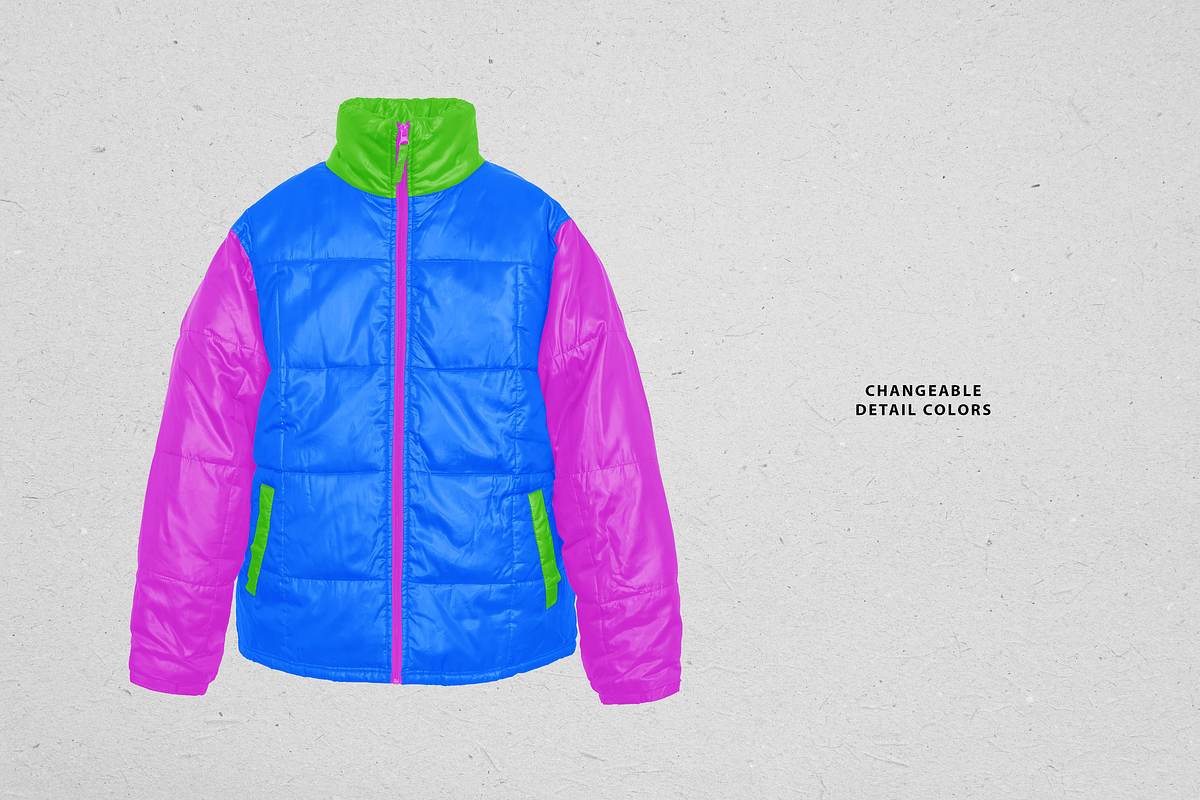 Realistic Puffer Jacket Mockup, a Hoody Mockup by Uncentrifuged Pressure