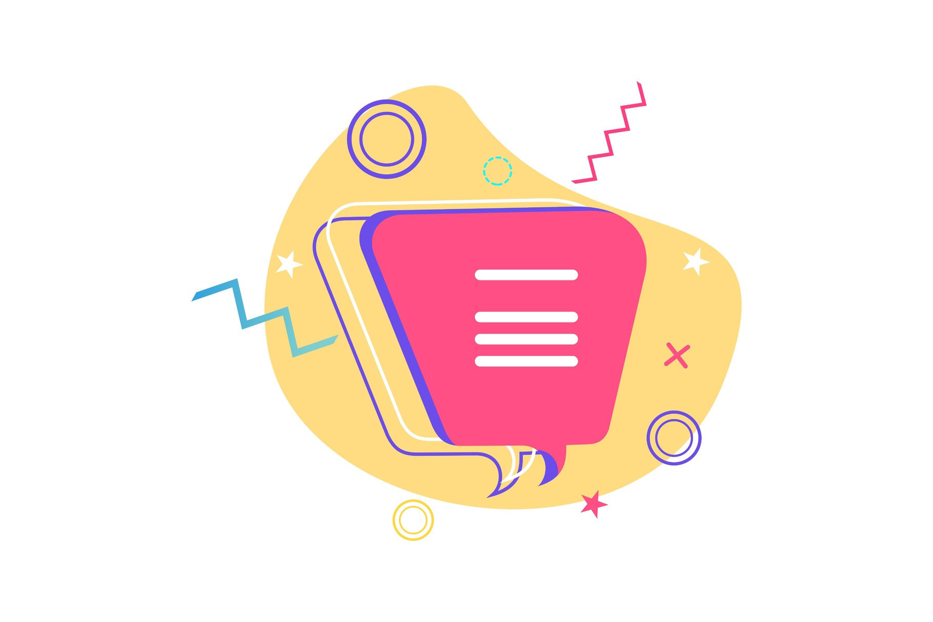 Shape speech talking cloud, quote, a Texture Graphic by Quarta