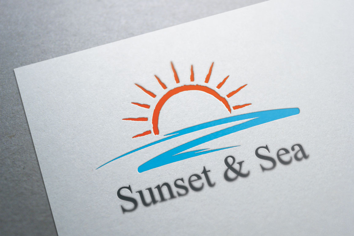 Sunset & Sea Logo Template, a Branding & Logo Template by Heavtryq Design