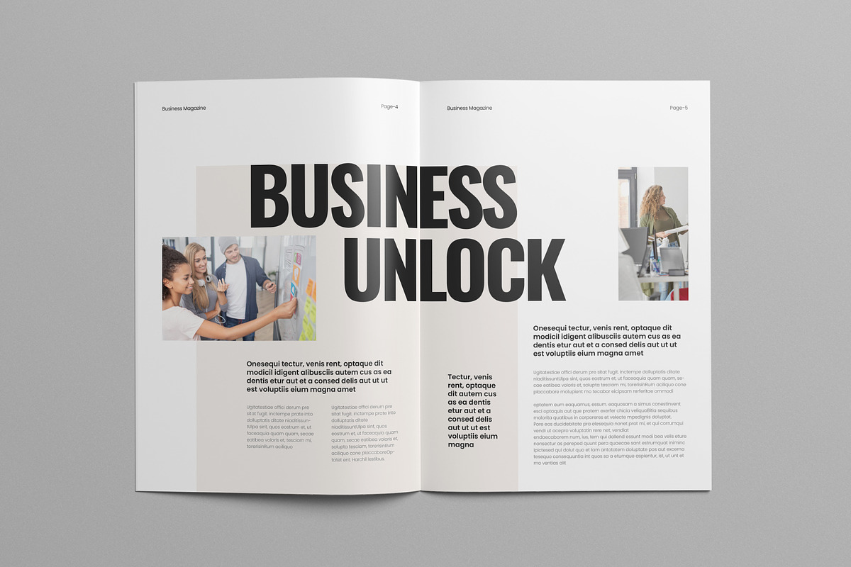 Business Magazine | Canva & InDesign, a Magazine Template by Pixelpick