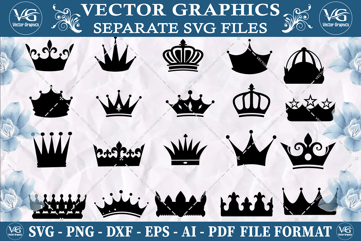 Queen prince crown SVG vector design