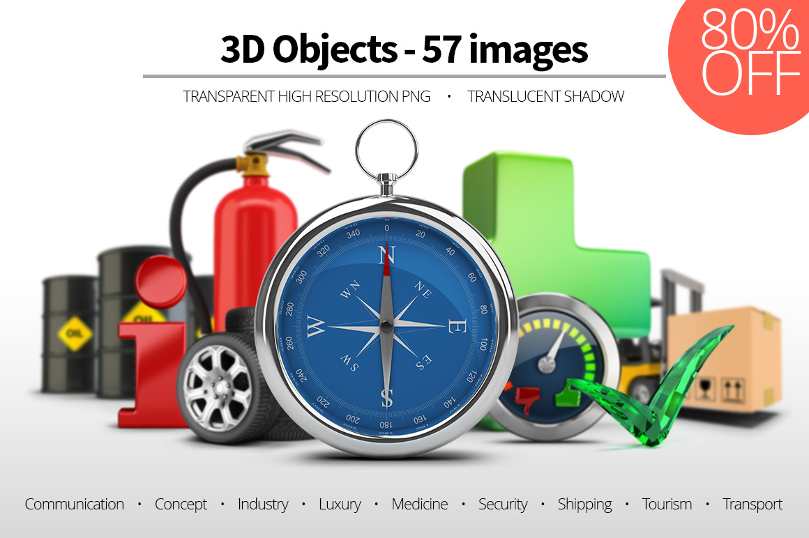 3D Objects - Set 03, an Object Graphic by Anatoly Maslennikov