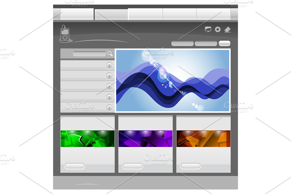Gray Website Template, a Templates & Theme by Sunny | Creative Market