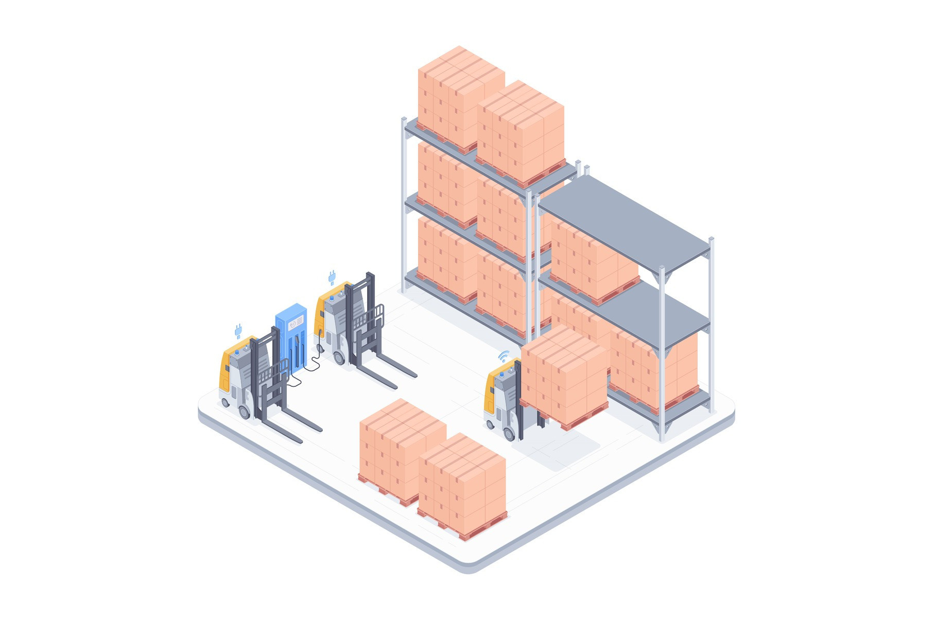 Smart warehouse isometric illustration, an Object Graphic by Visual ...