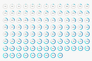 Percentage infographics 1%-100%, an Icon by Juri's Graphics