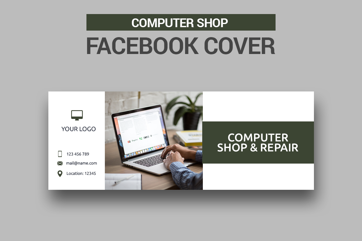 Computer Shop Facebook Cover, a Social Media Template by Creatricks