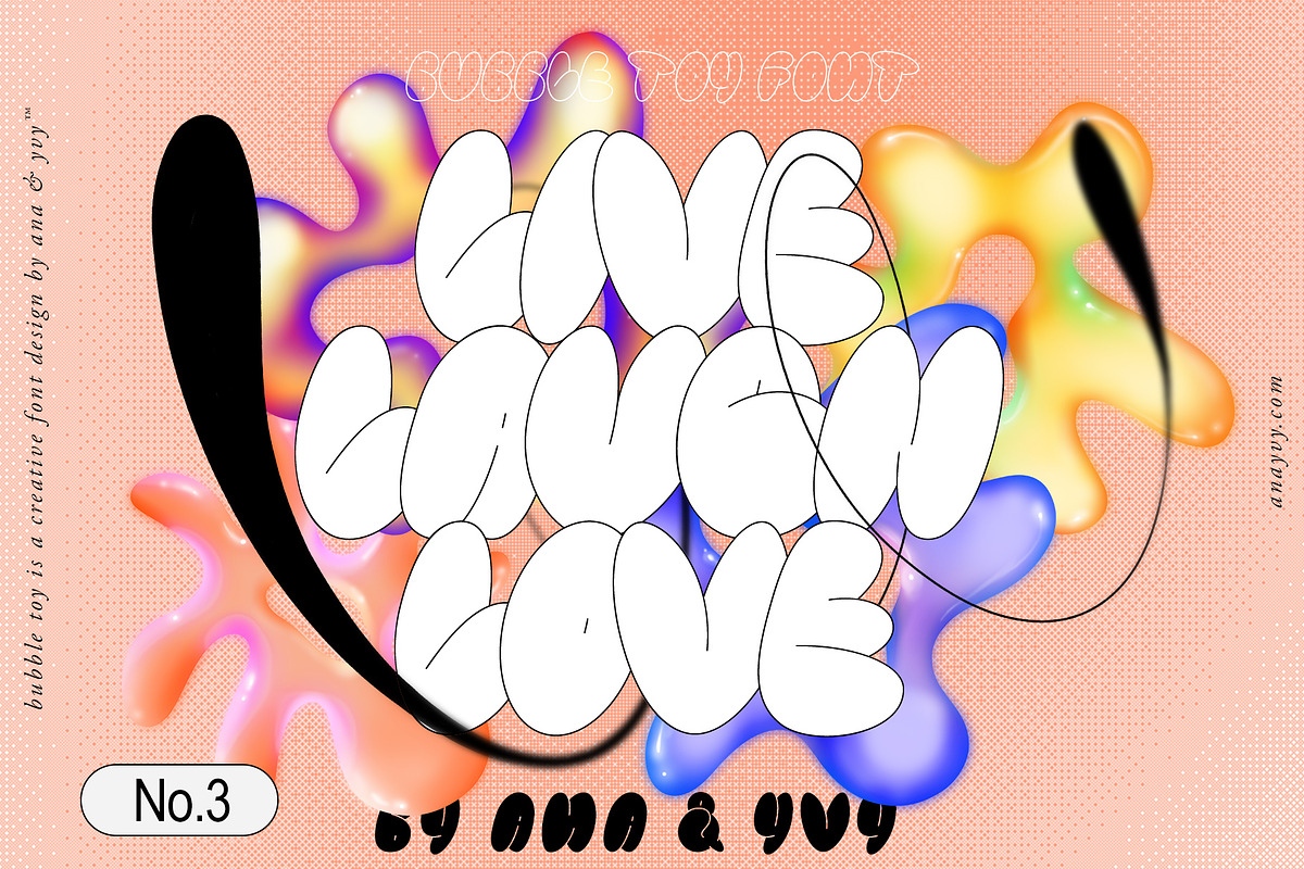 Bubble Toy | 2000s Retro Graffiti, a Font by ana & yvy