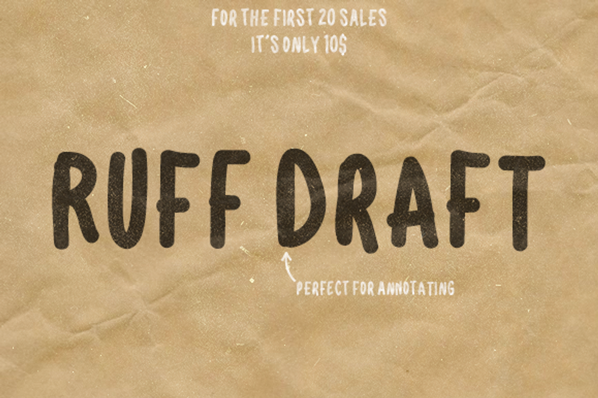 Ruff Draft, a Font by mynameisyanick