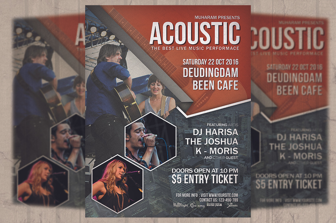 Acoustic Event Flyer / Poster, a Flyer Template by Septian | Creative ...