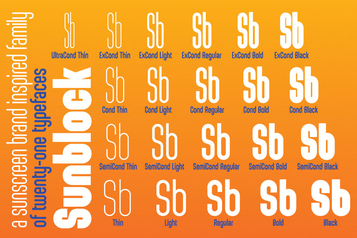 Sunblock Collection, a Sans Serif Font by GRYPE