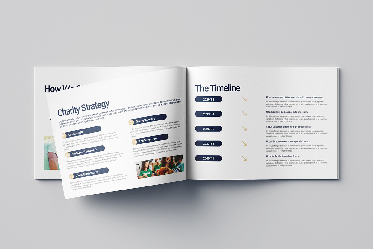 Charity Brochure Landscape | Canva, a Brochure Template by Pixelpick