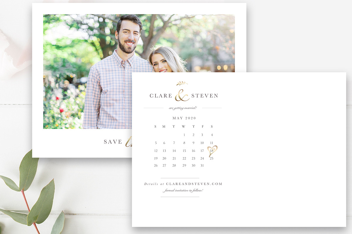 Calendar Save the Date Template, an Invitation Template by By Stephanie ...