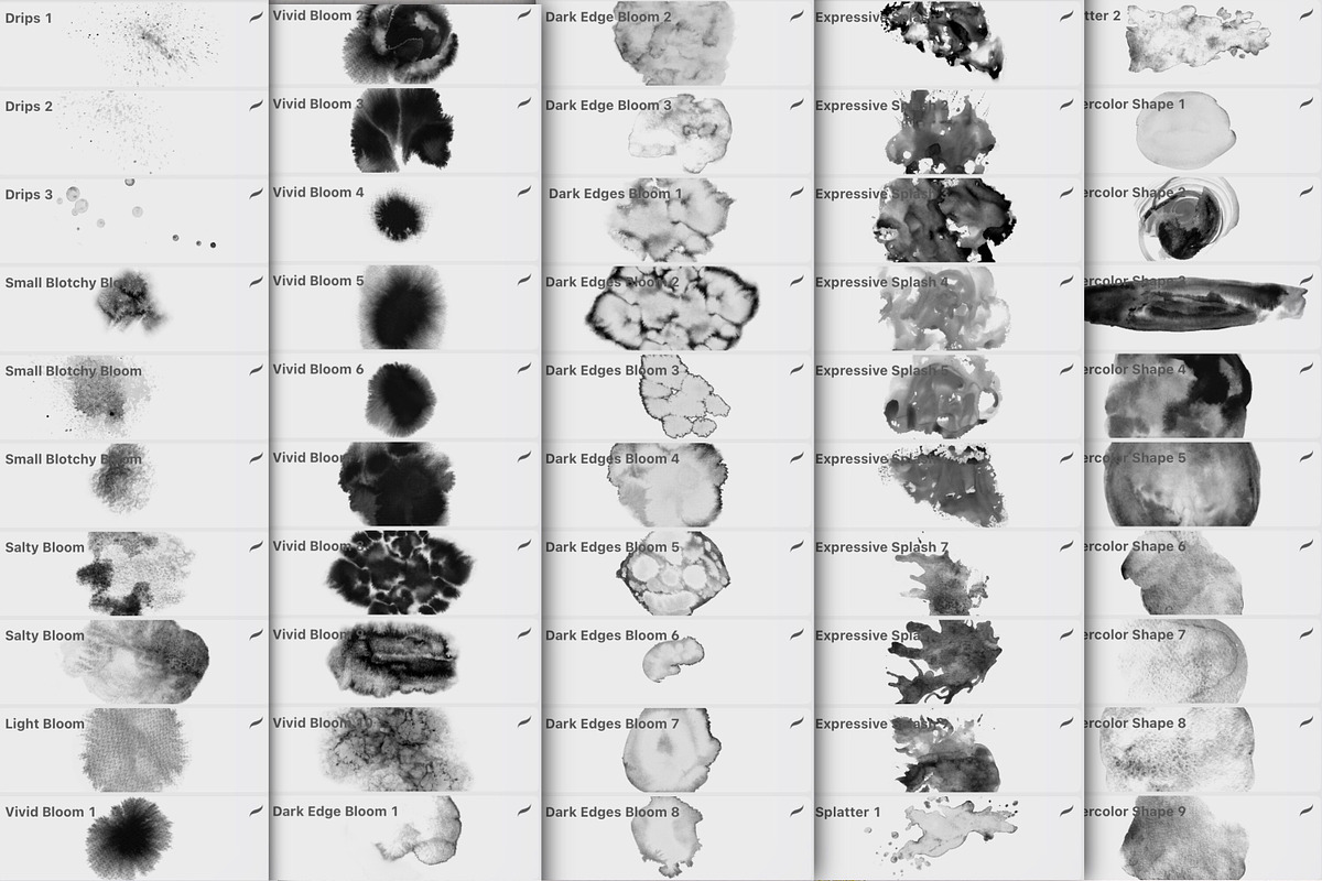 Watercolor & Metallic Brushes, a Brush Add-On by OlgaRom | Creative Market