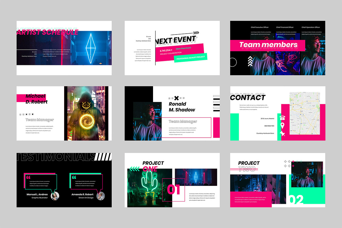 Artist - Google Slide Template, a Presentation Template by TMint Creative
