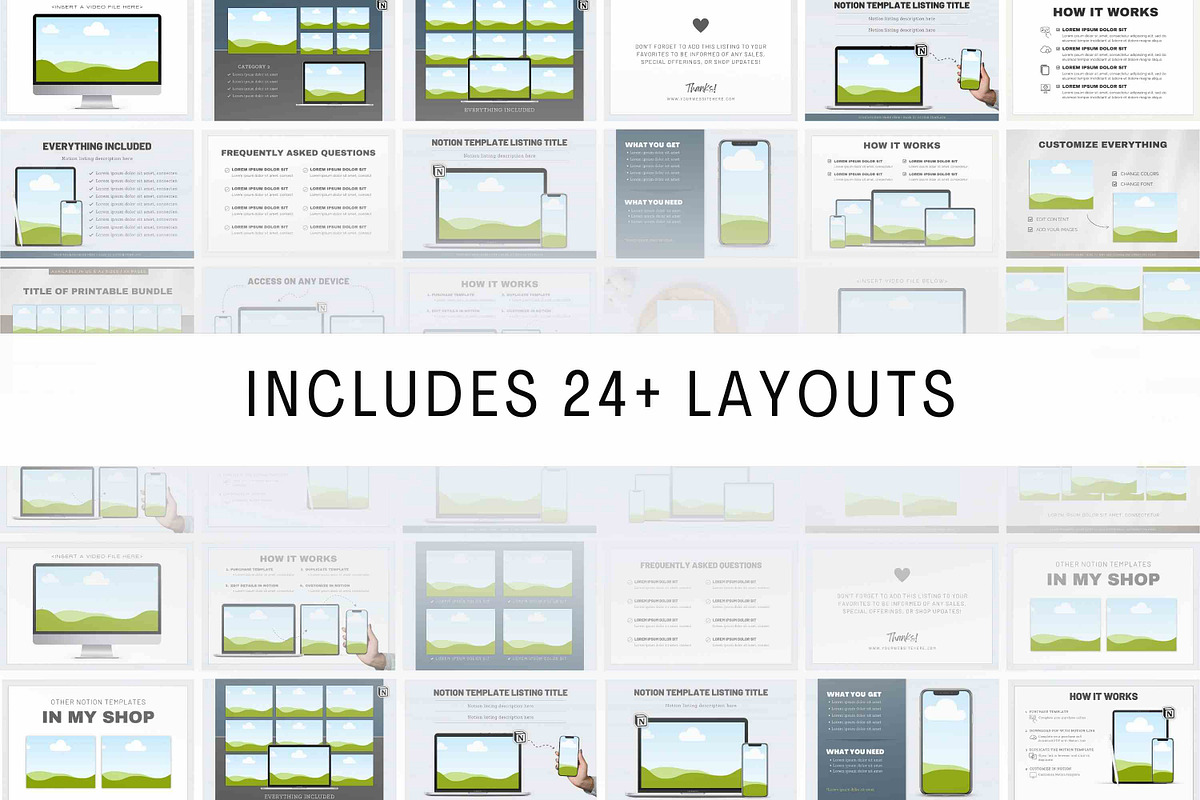Notion Listing Mockup Canva Template, a Product Mockup by Designs by ...