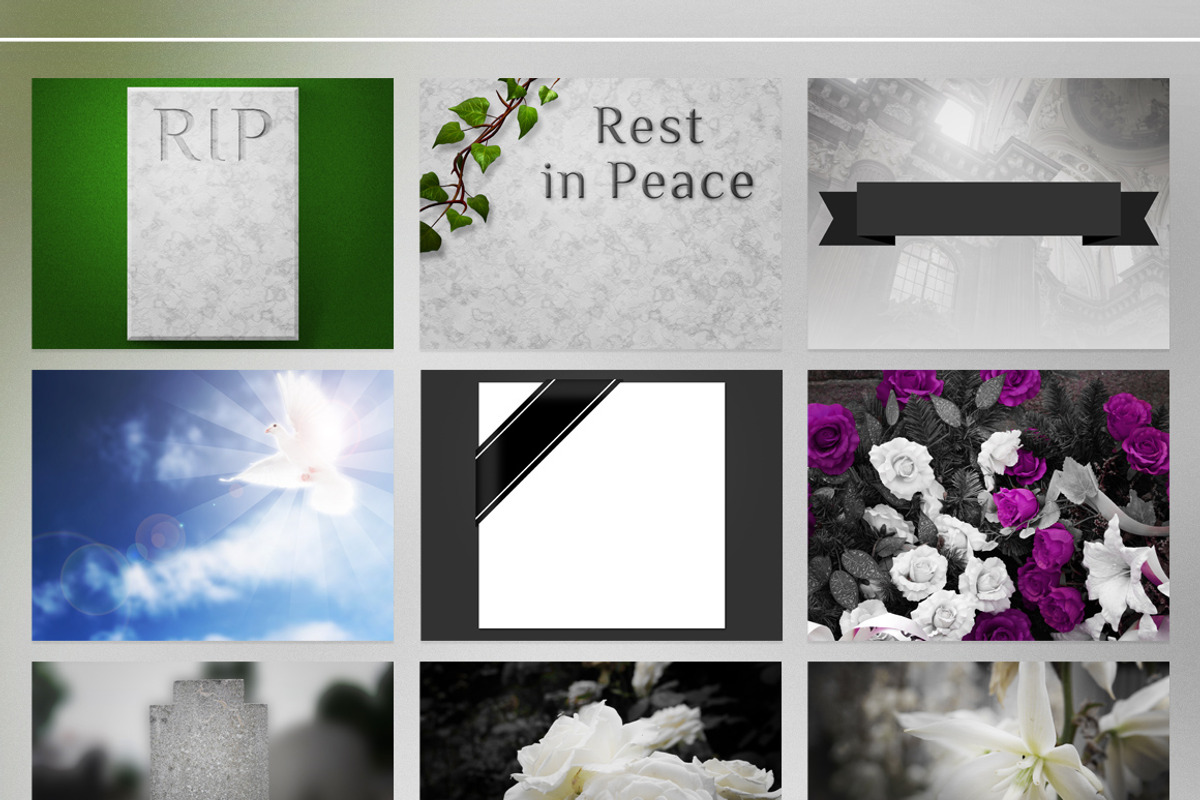 Funeral Set Mournful Images, a Texture Graphic by Backgrounds Store