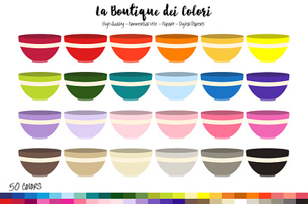 50 Rainbow Whisk Clip Art, an Illustration by La Boutique dei Colori