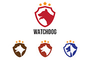 4 Watchdog Dog Shield with Star, a Branding & Logo Template by jongcreative