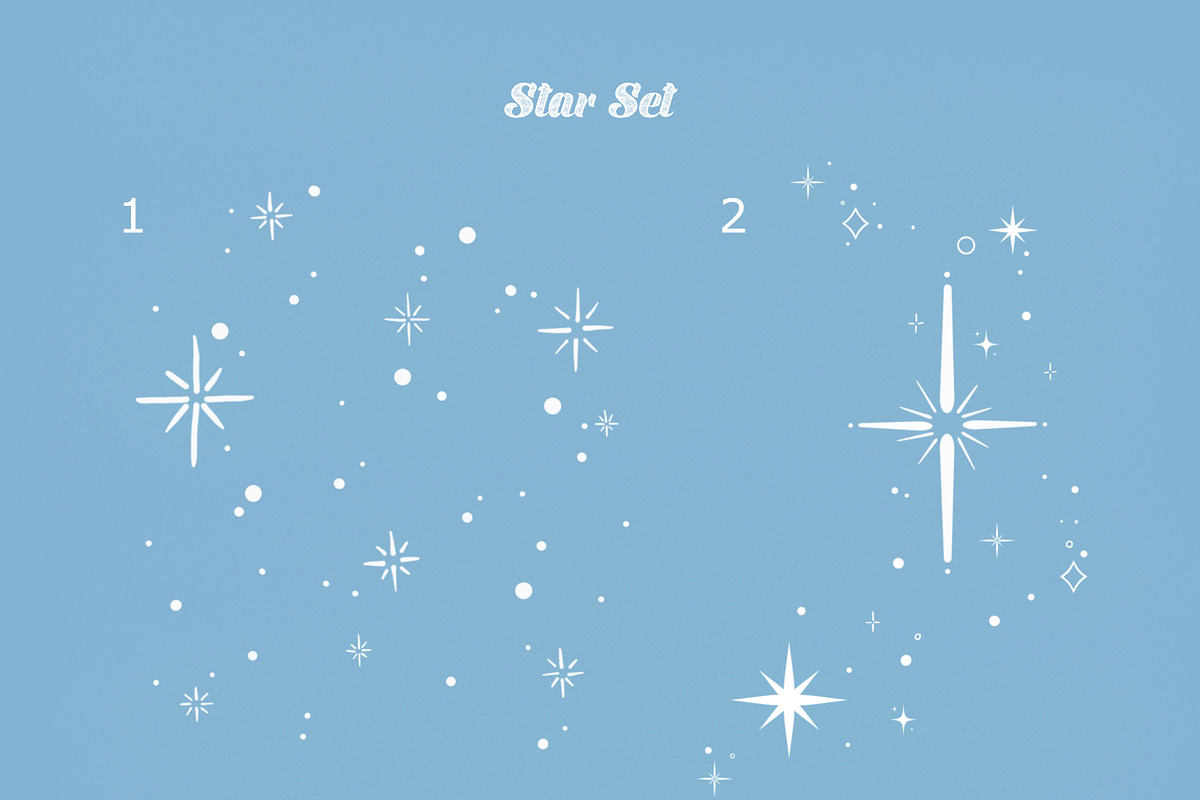 Moon and Stars Procreate Stamps, a Brush Add-On by mood2moon