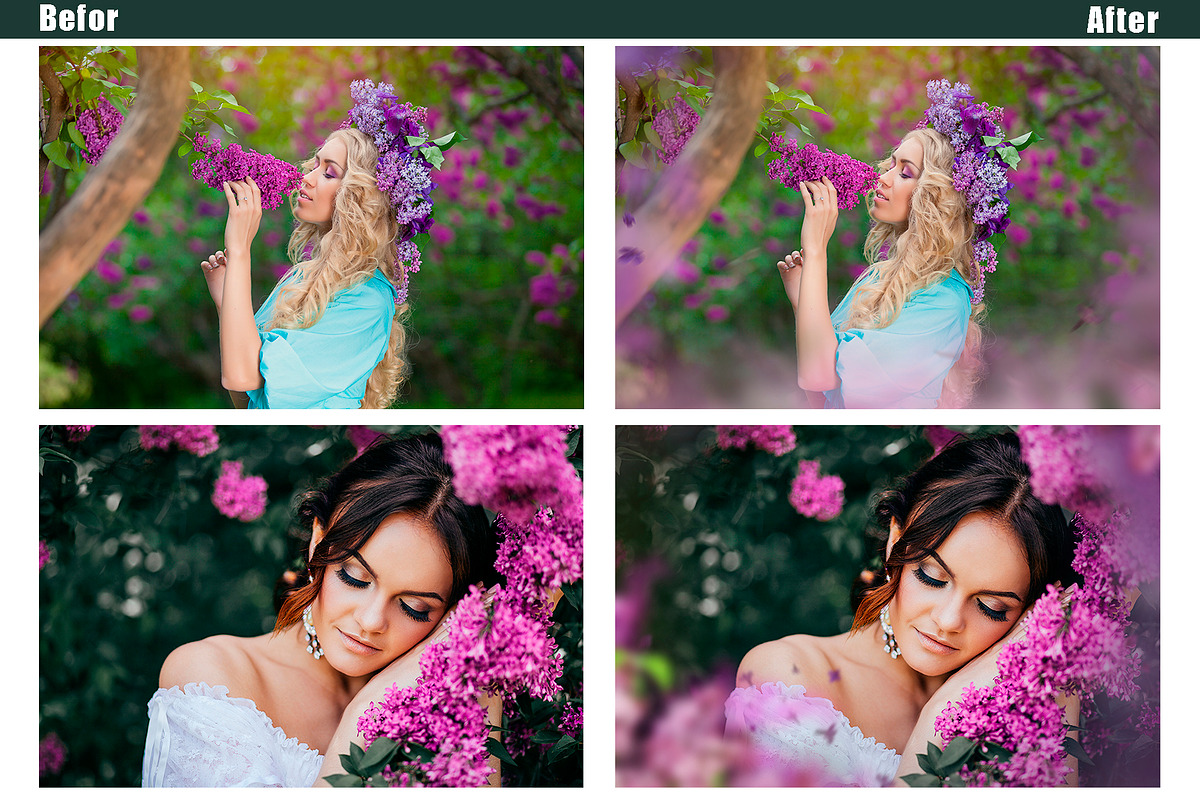 35 Lilac flower photo overlays,, a Layer Style Add-On by OverlayBox