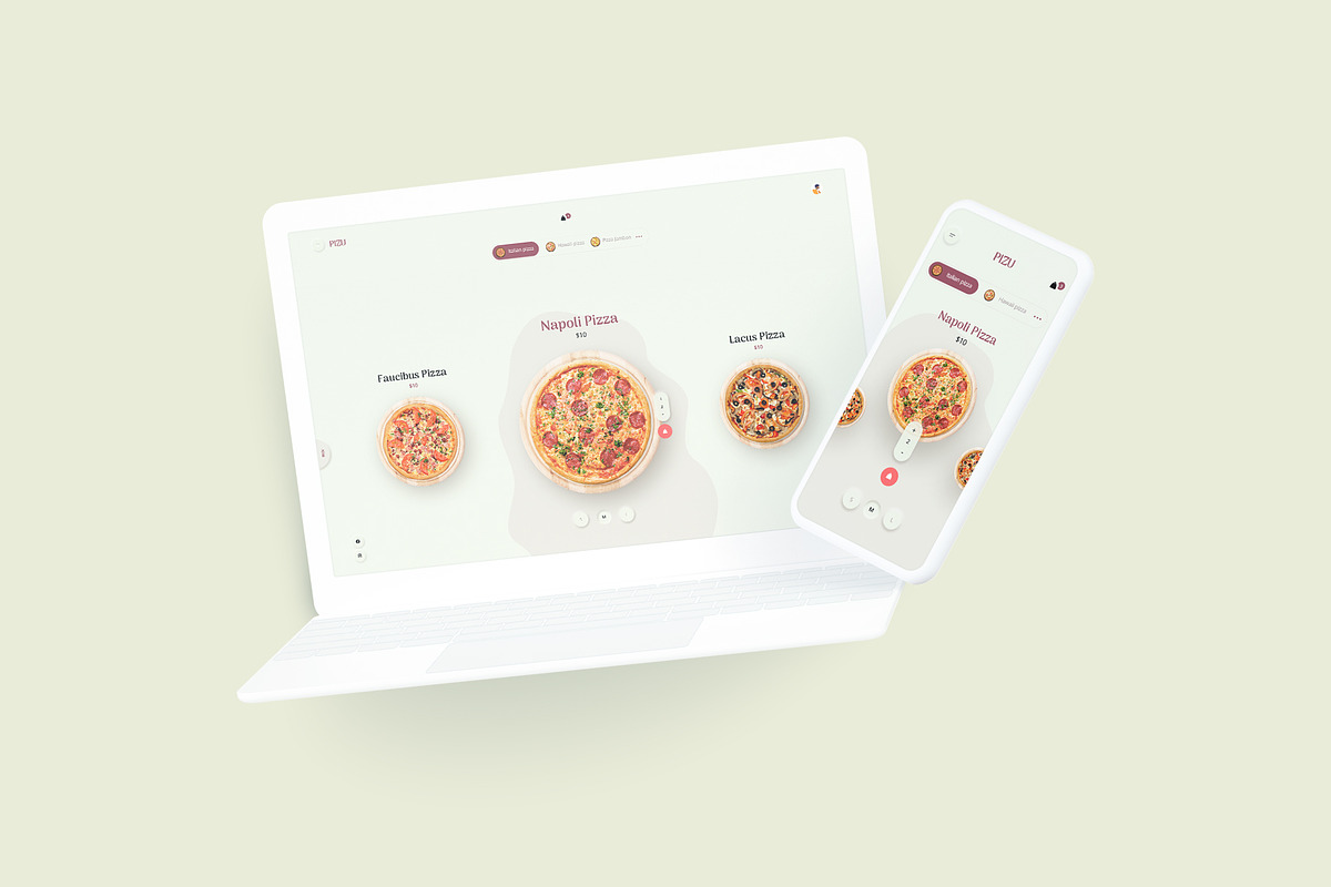 Pizu - Pizza order UI template, a Websites & App Template by Moontheme ...