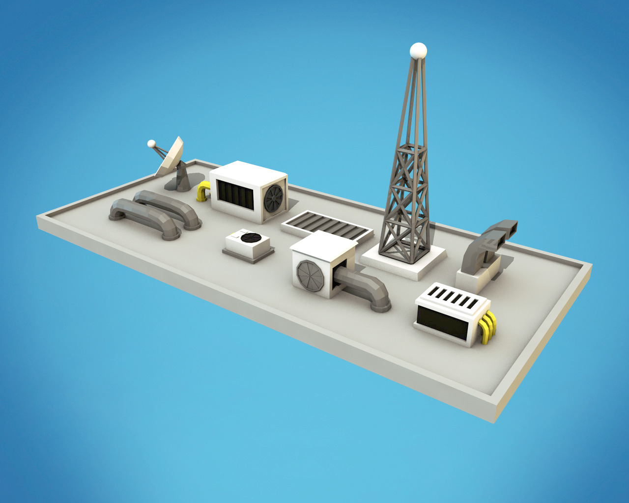 Cartoon Technics Low Poly 3D Models, an Object 3D Model by Low Poly Lab