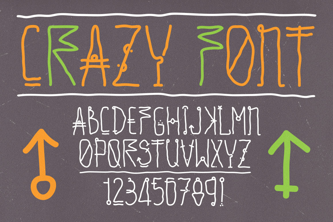 Hand drawn vector crazy font, an Illustration by Dmitriylo
