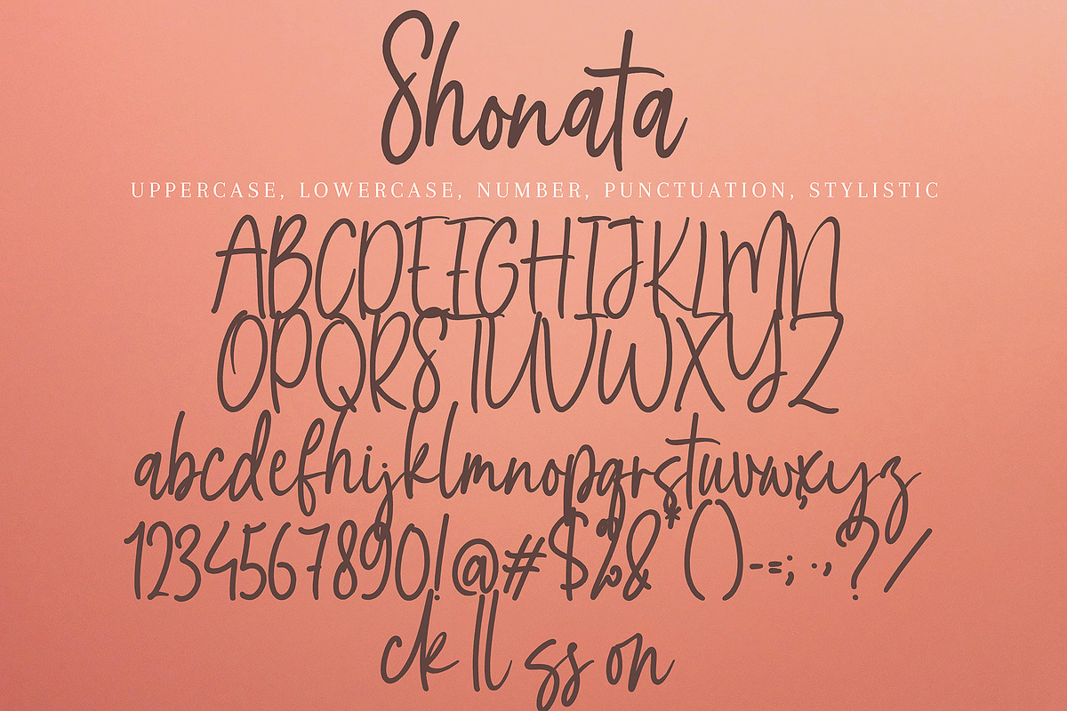 Shonata, a Handwritten Font by pineungtype