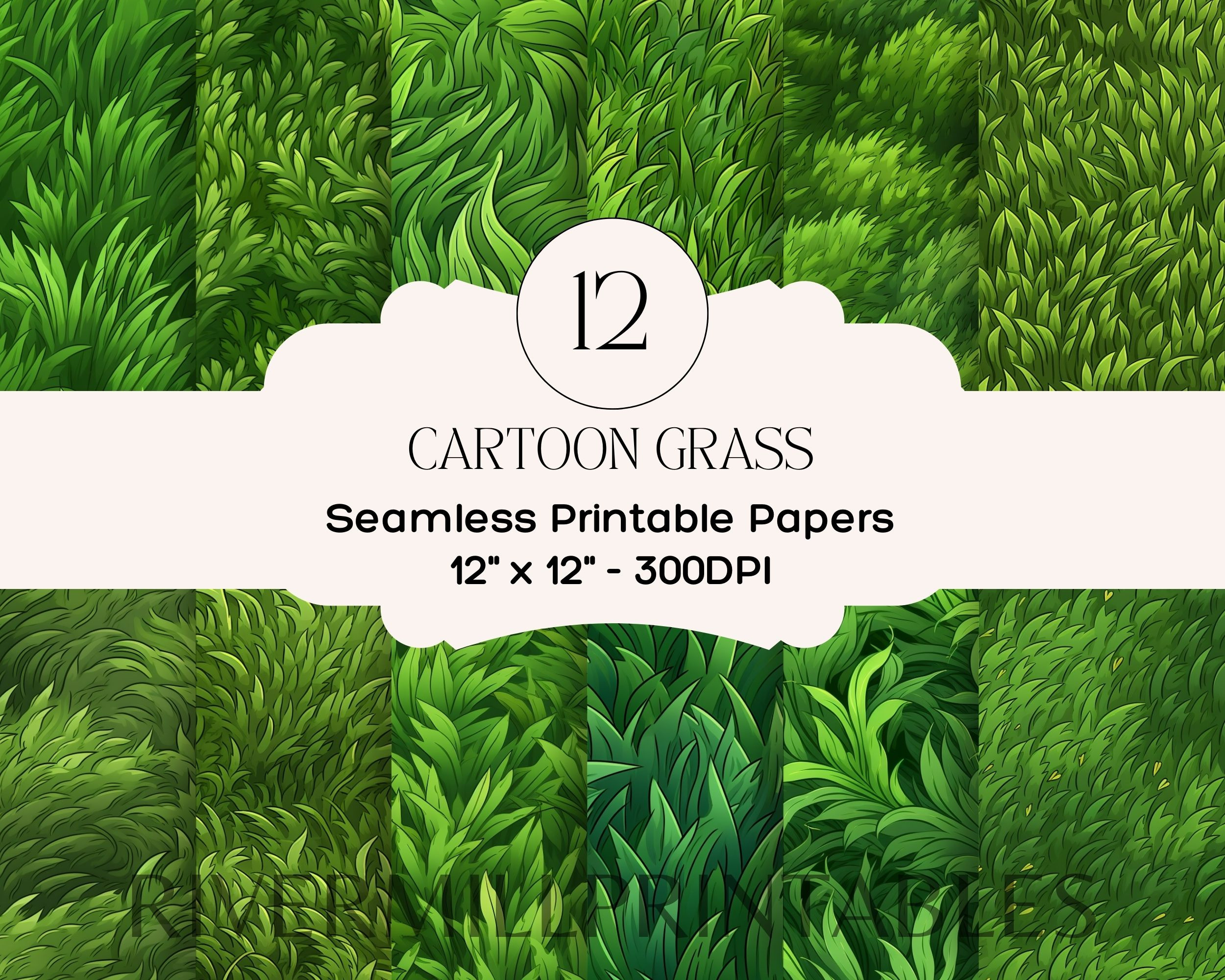 Grass Textures Digital Paper Pack, a Background Graphic by Rivermill ...