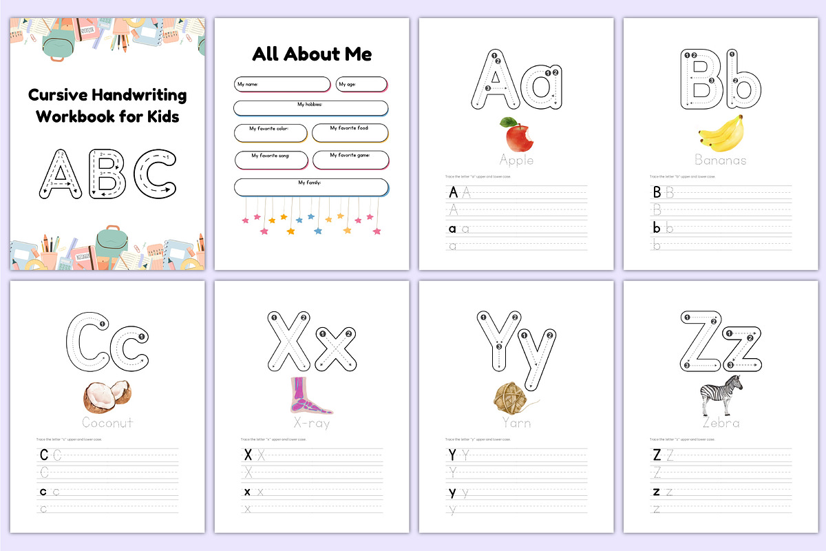 Cursive Handwriting Practice book