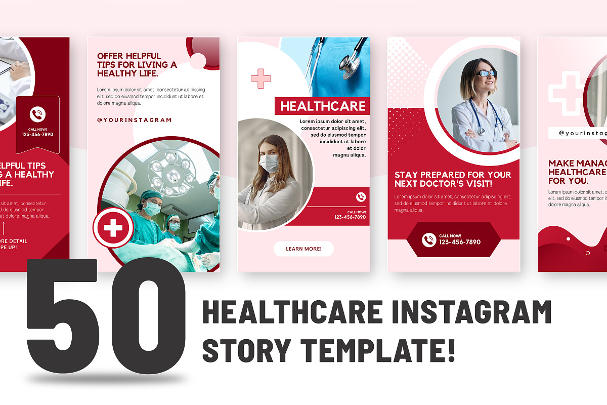 Healthcare Instagram Story Template, a Presentation Template by Snapybiz