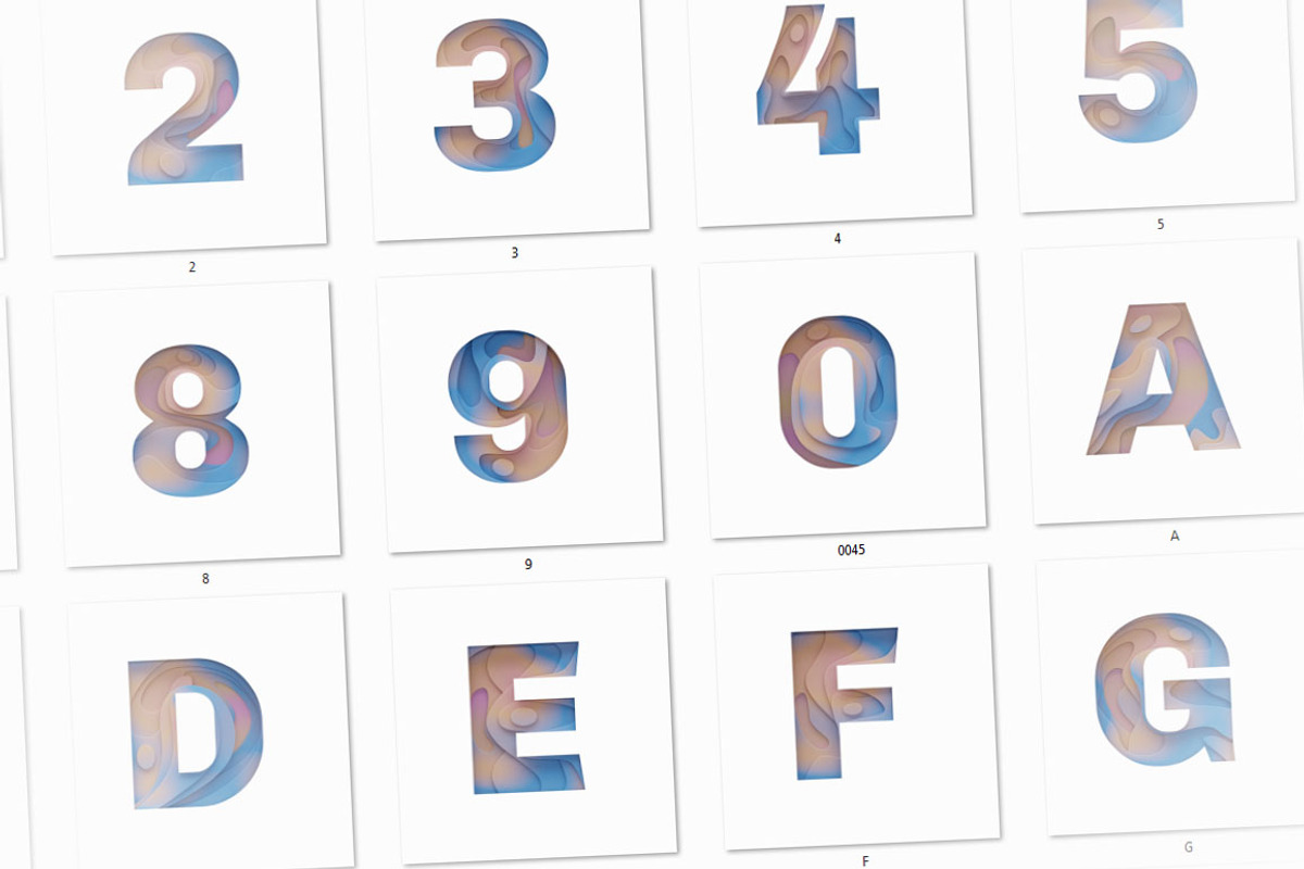 Color Paper - 3D Lettering, a Graphic by MIIM